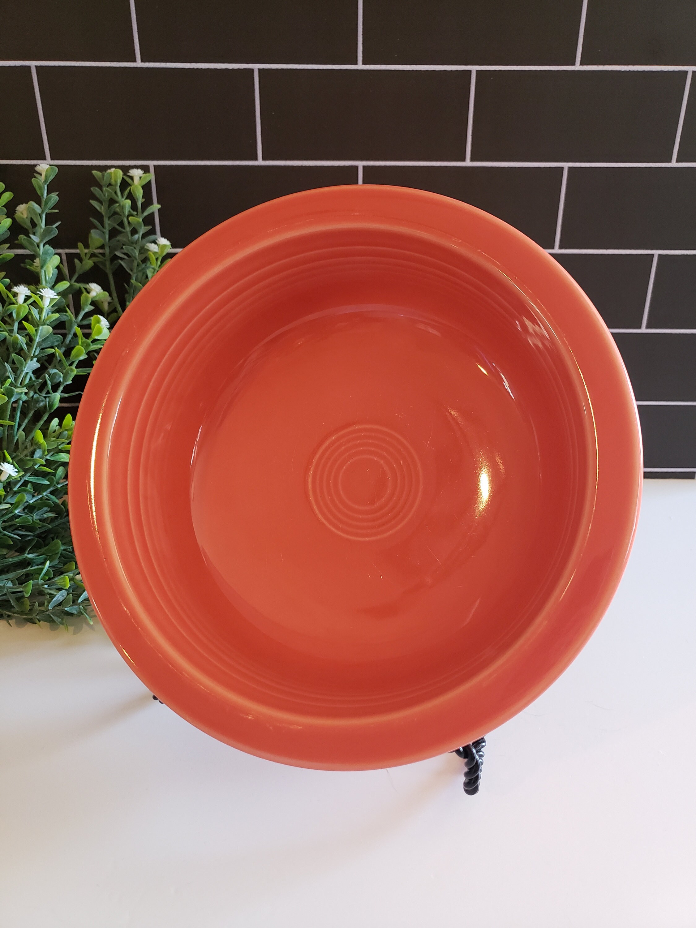 Fiestaware Homer Laughlin Large/vegetable 8 1/4 Bowl Retired Persimmon ...