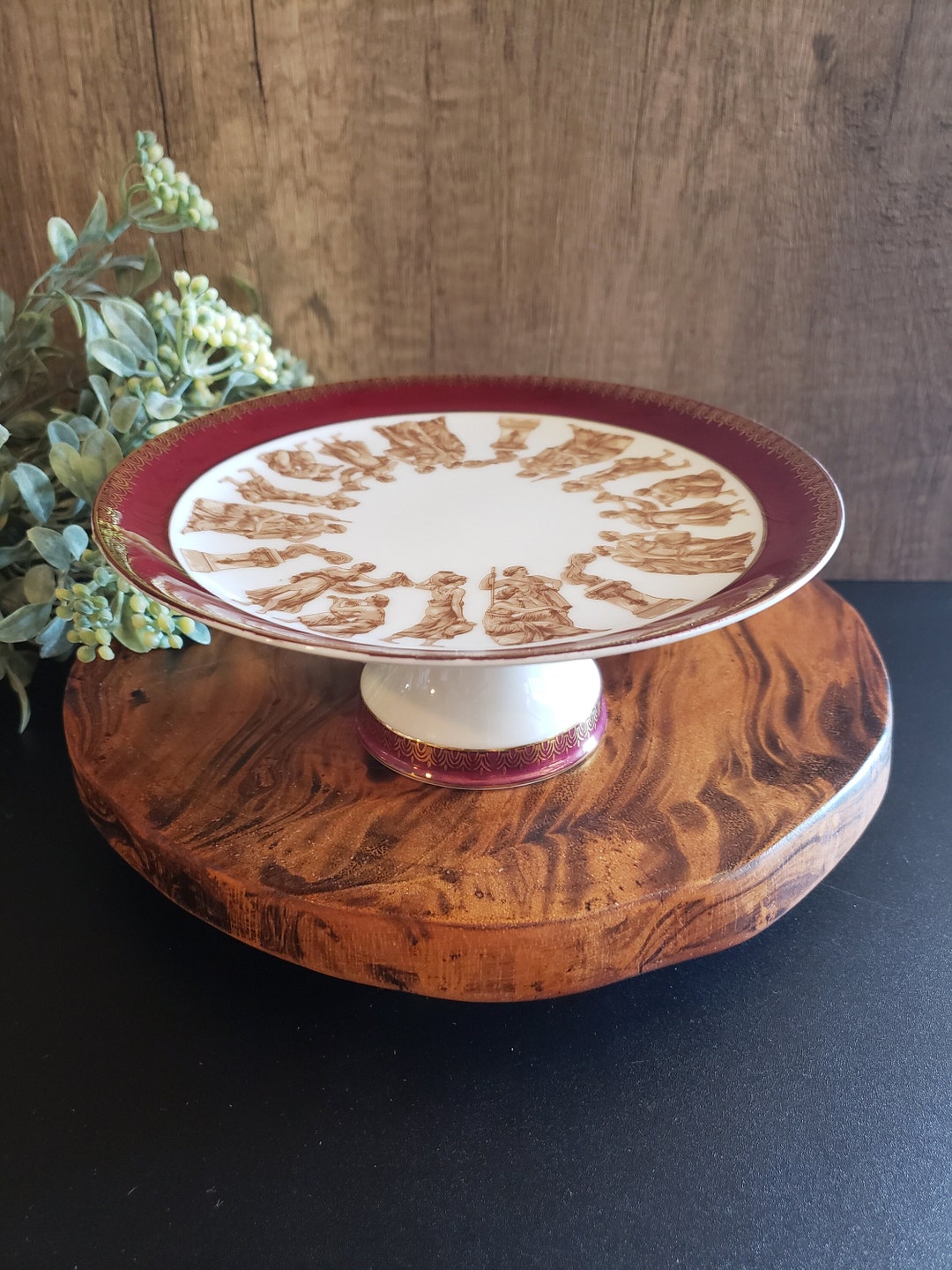Vintage Royal Crown Porcelain Footed Cake Stand or Hors D'oeuvres ...