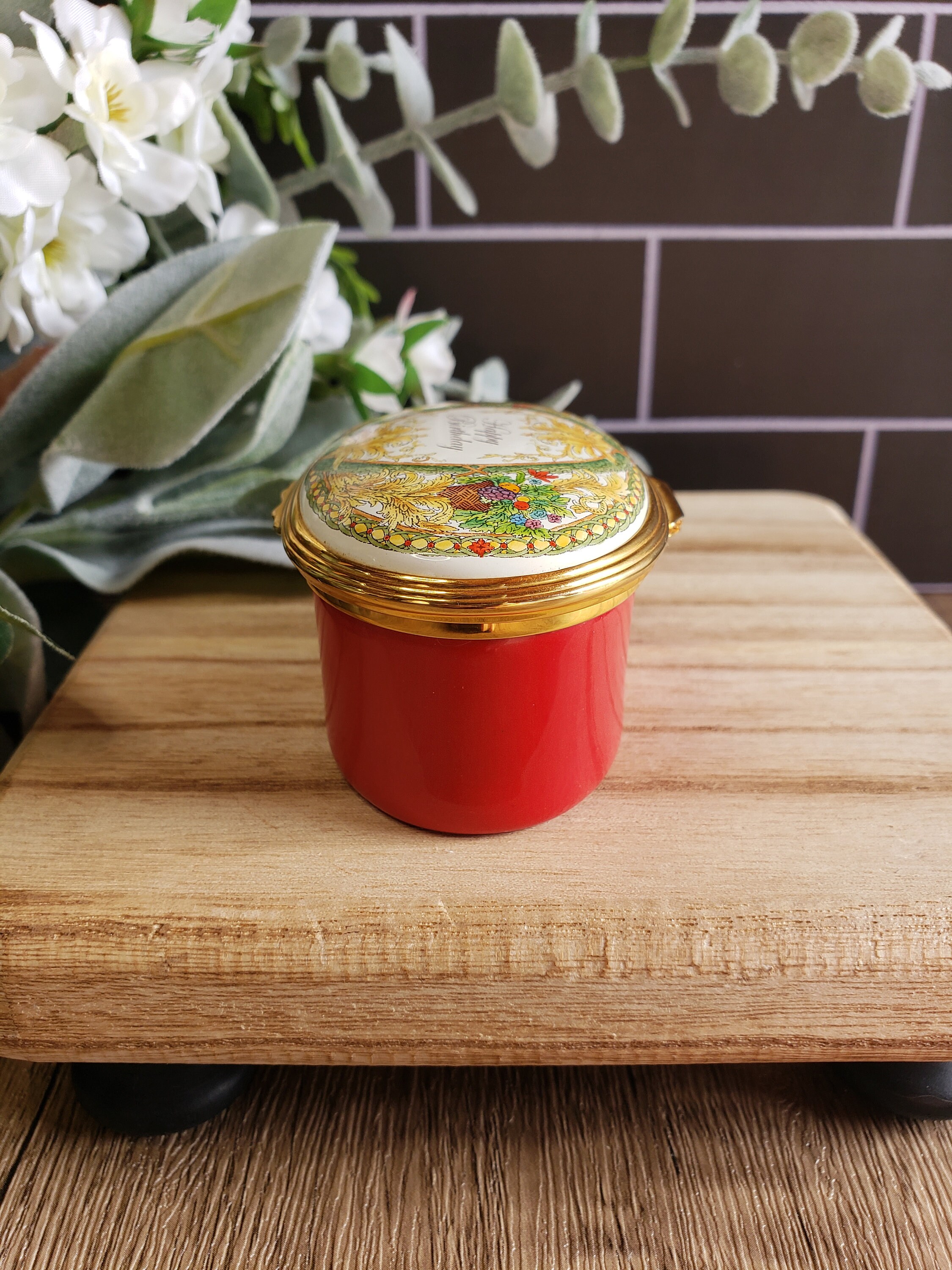 HALCYON DAYS happy Birthday Music Box Hand-enameled on Copper With 24K ...