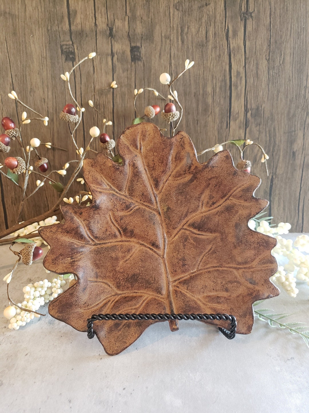 Vintage Decorative Cast Iron Maple Leaf Dish Maple Leaf Tray | Home ...