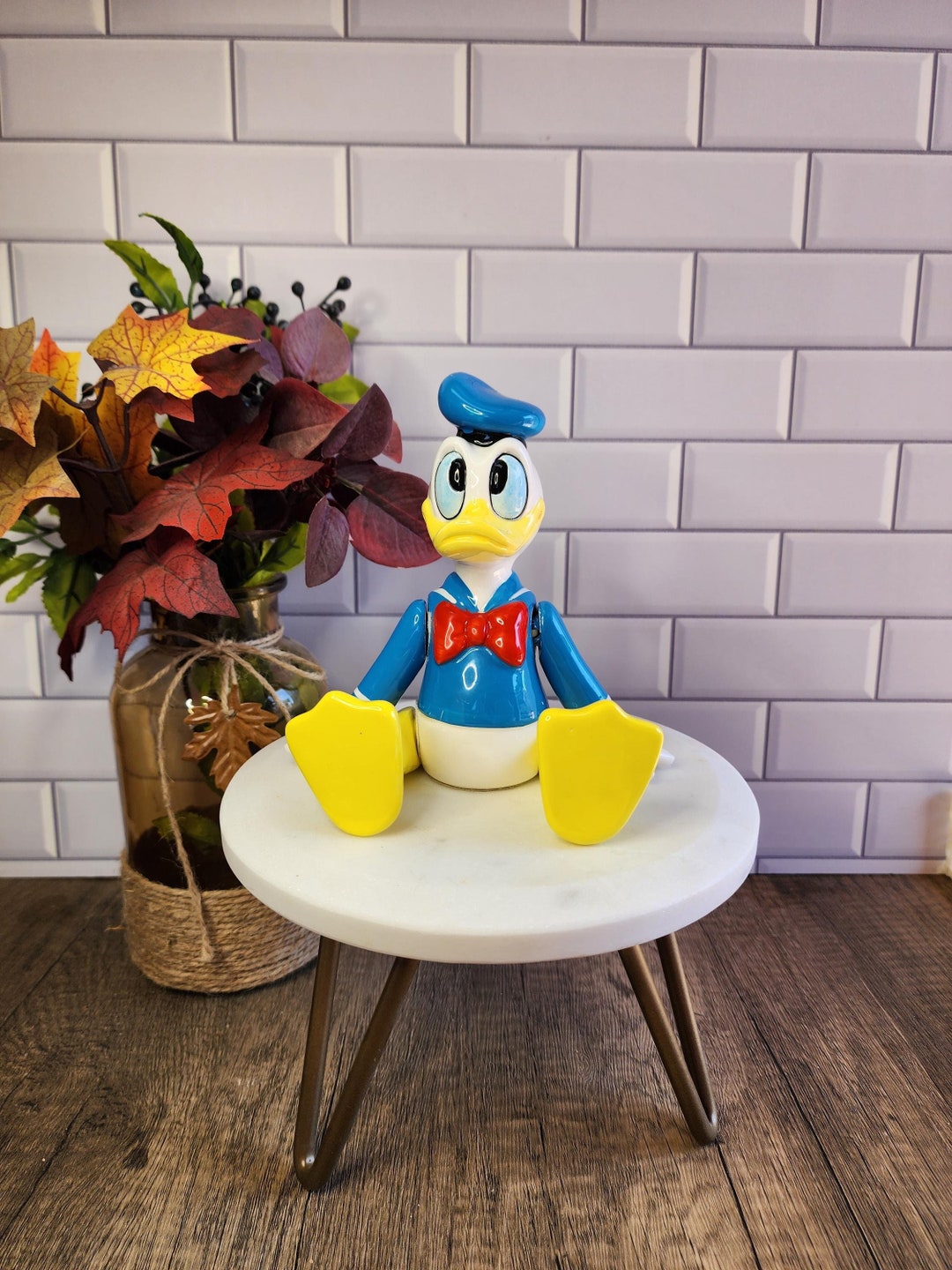 Vintage 1988 Walt Disney Donald Duck Schmid Jointed Ceramic Music Box ...