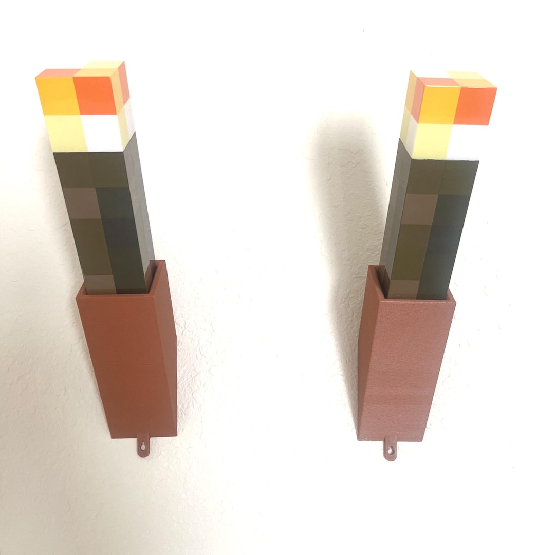 One Minecraft Torch Holder (torch NOT Included) - Etsy