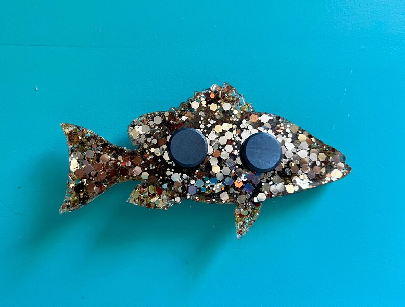Sparkly Snapper Fish Magnet, Whimsical Fridge Decor - Etsy