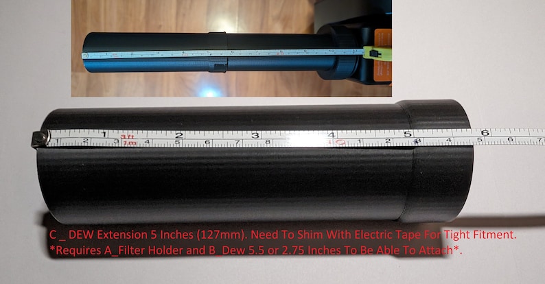 PLA _ ZWO Seestar S50 Telescope Light Block Dew 140mm, Slot Filter ...