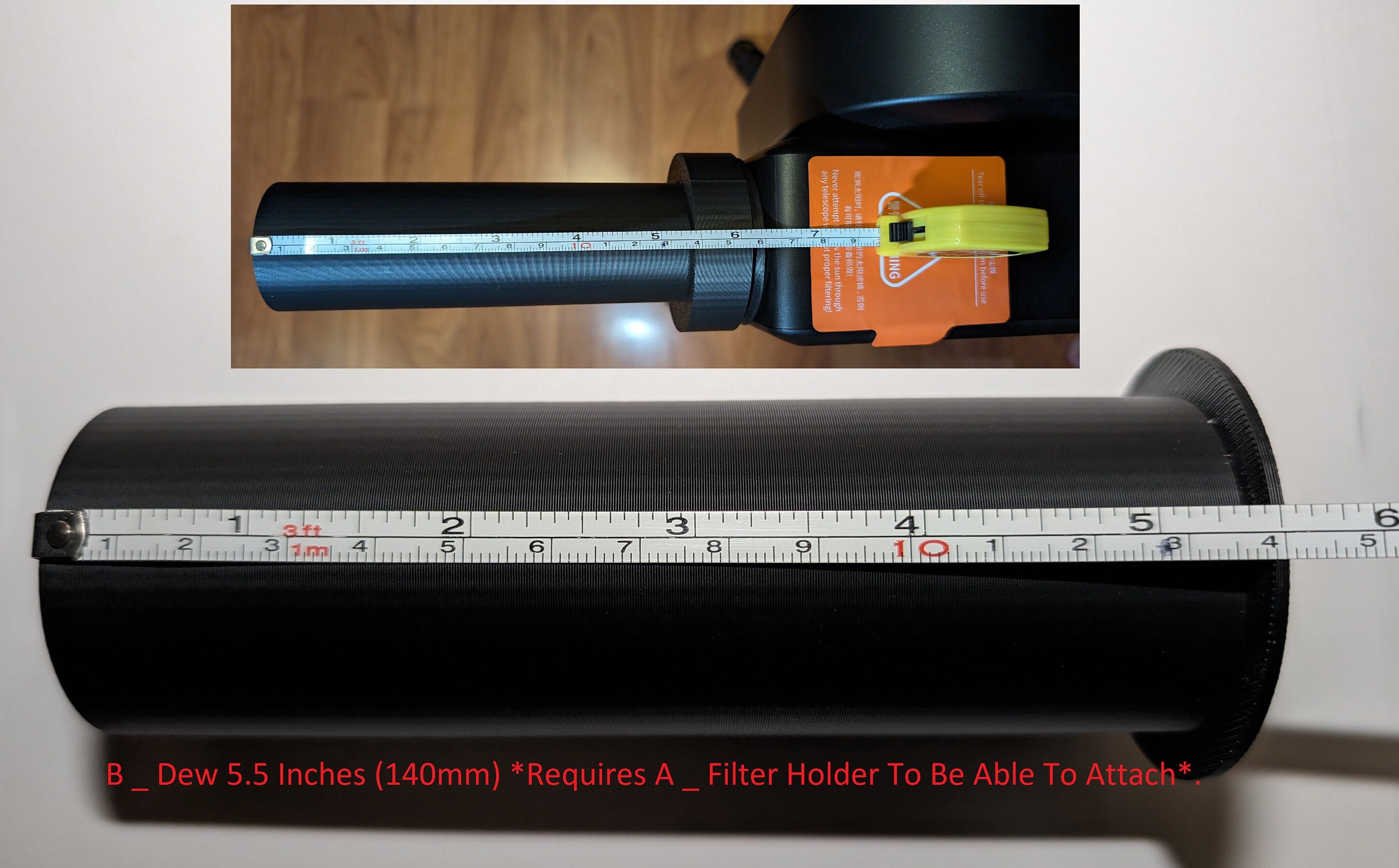 PLA _ ZWO Seestar S50 Telescope Light Block Dew 140mm, Slot Filter ...