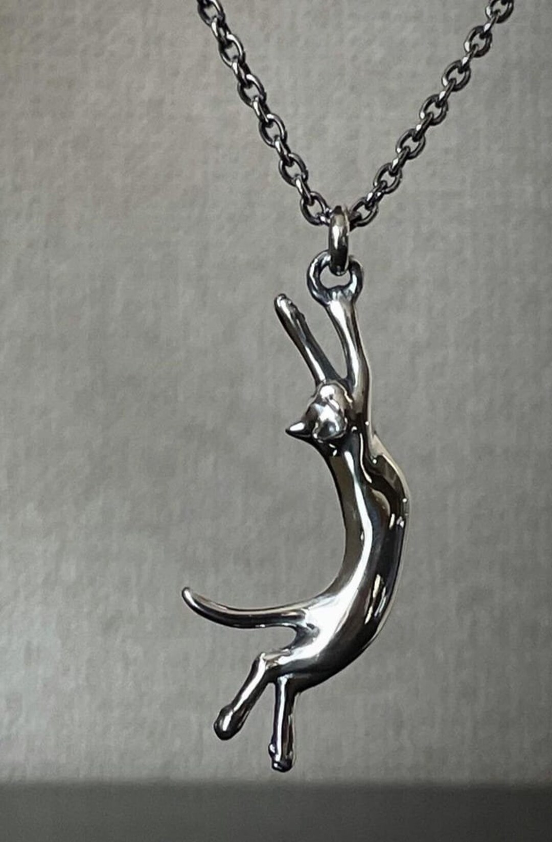 925 Sterling Silver Cat Necklaces Cats Pendants Necklaces Pure Sterling ...