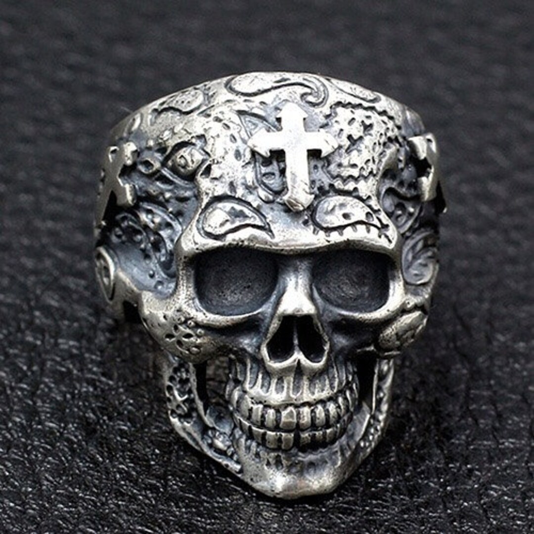 Handmade Skull Silver Ring Men Gift Ring 925 Sterling Silver Skull Head ...