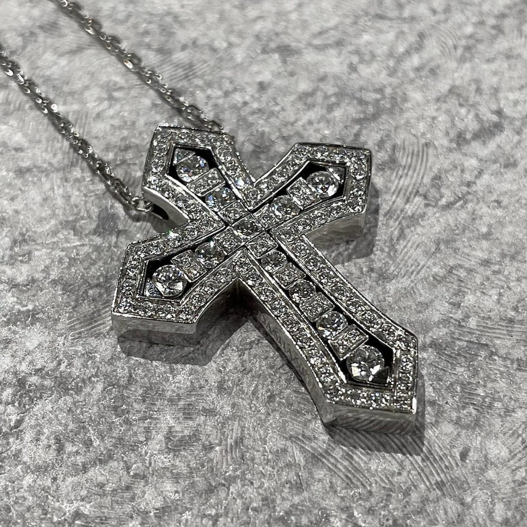 Iced Out Cross Pendant Cross Necklace Cross Necklace for Men Cross ...