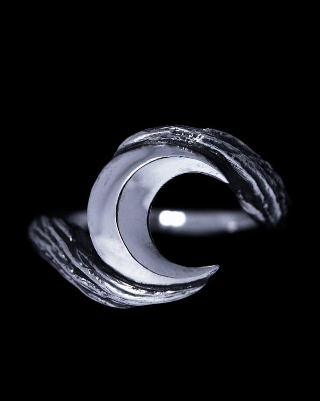 925 Sterling Silver Moon Crescent Ring, Moon Crescent Ring Jewellery ...