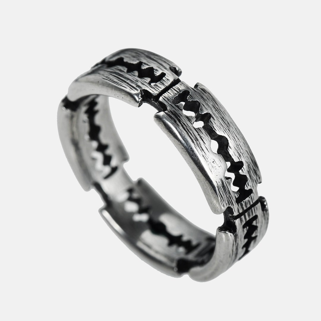 Razor Blade Ring. 925 Sterling Silver Razor Blade Ring. Razor Blade ...