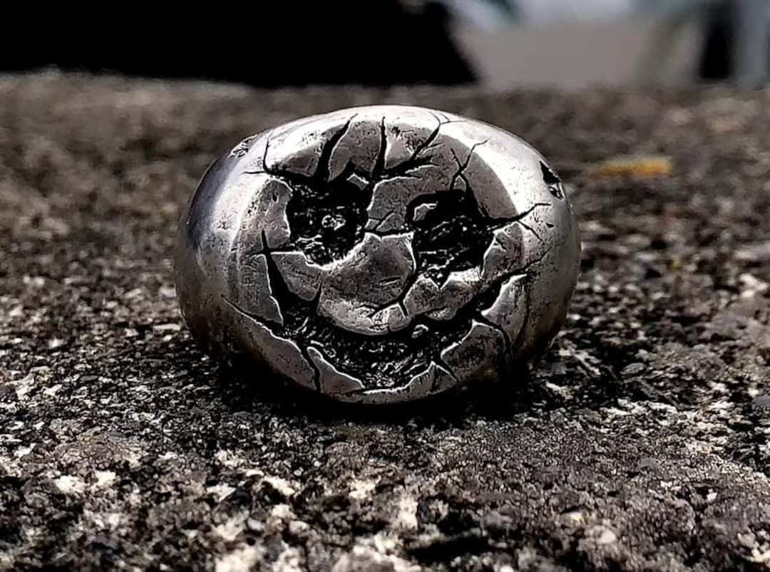 Broken Smile Ring, Smiley Ring, Happy Face Ring, 925 Sterling Silver ...