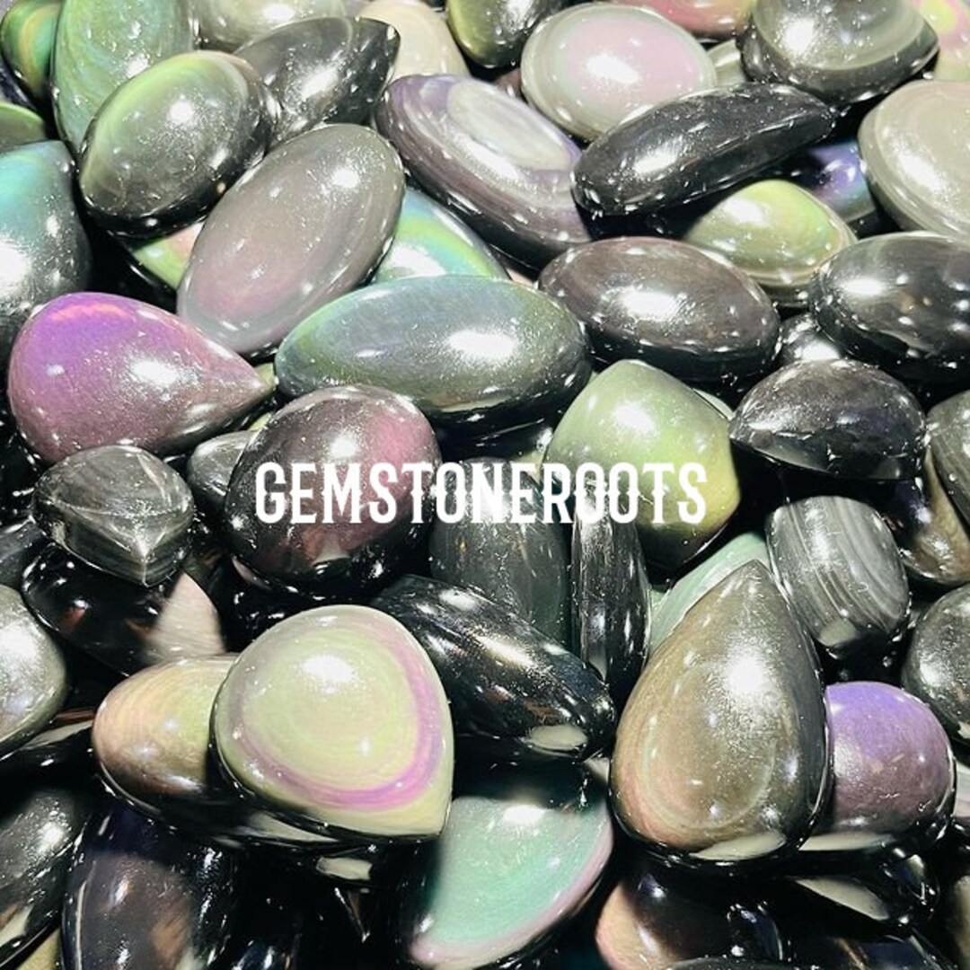 Top Quality Rainbow Obsidian Gemstones. Rainbow Obsidian Loose Cabochon ...