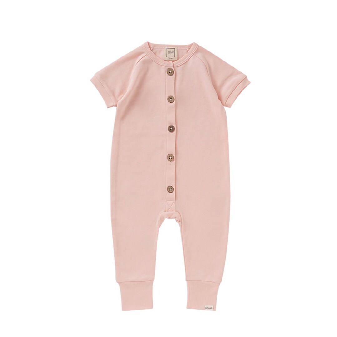 ROMP Button Romper - Blossom | Gender Neutral Unisex Baby Girl Baby Boy ...