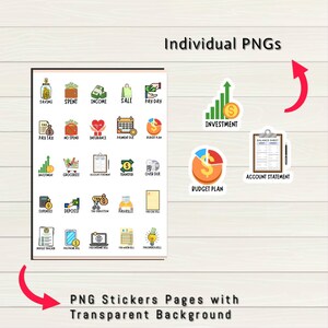 Financial Planner Stickers: 200+ Budgeting Stickers for Goodnotes ...