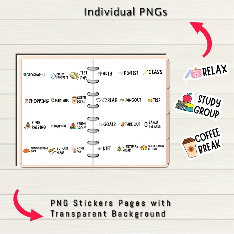 Student Digital Stickers 150 Stickers Goodnotes File - Etsy