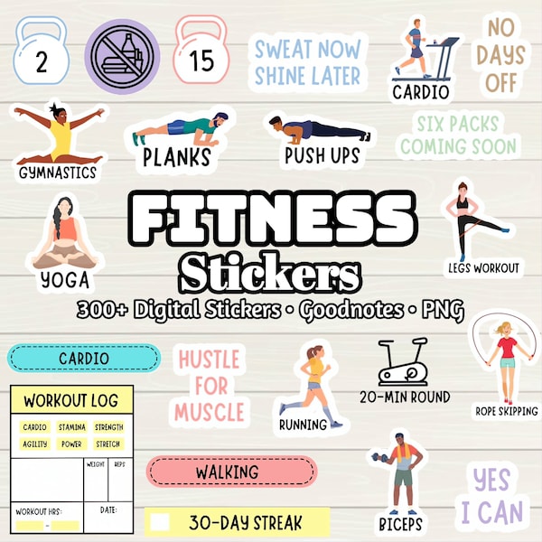 Fitness Stickers - Etsy