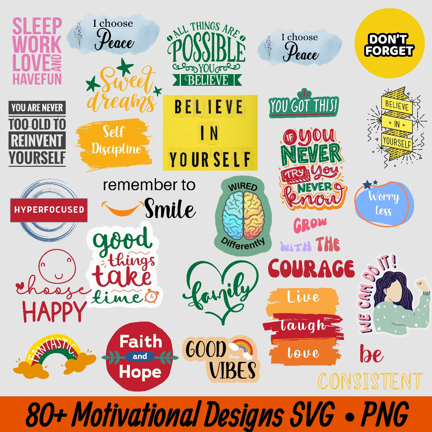 Motivational Svg Motivational Svg Bundle Hand Lettered Motivational Svg ...