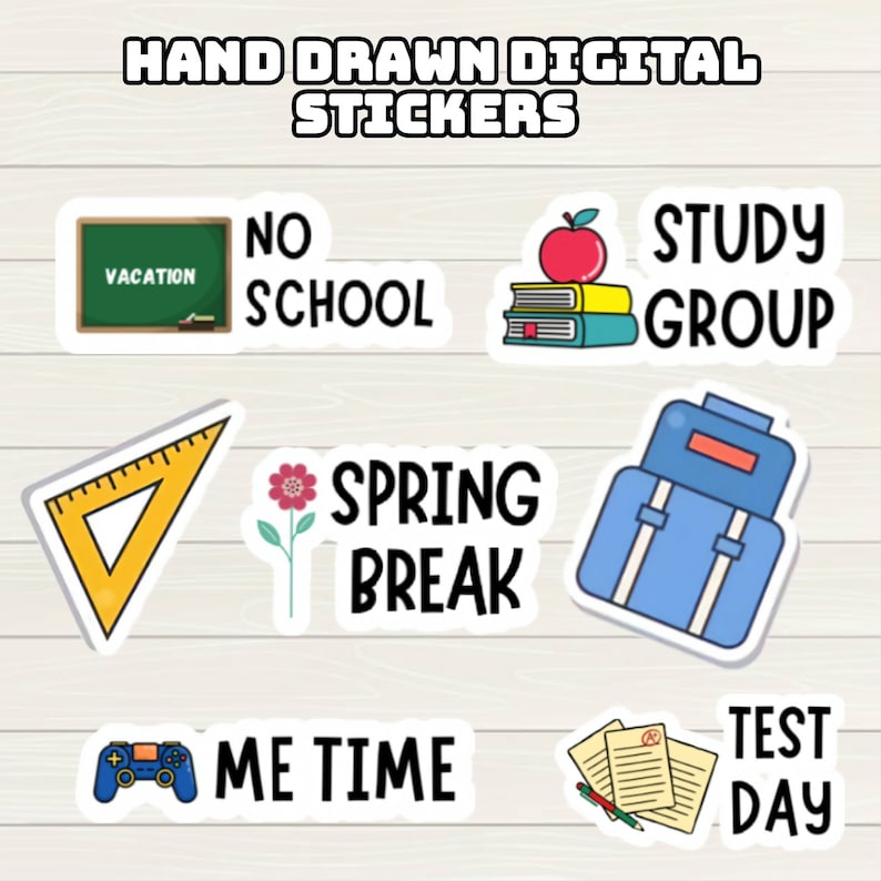 Student Digital Stickers 150 Stickers Goodnotes File - Etsy