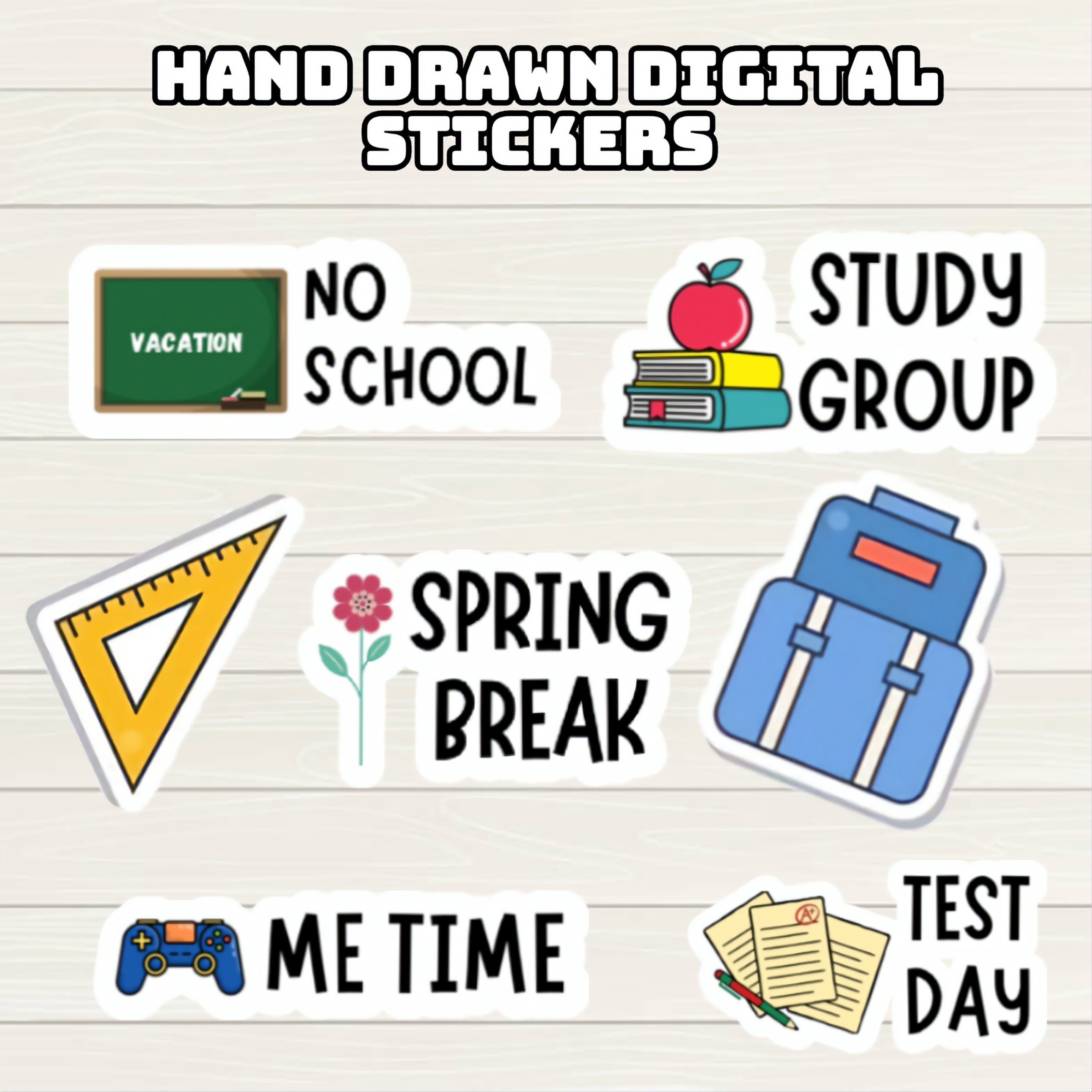 Student Digital Stickers 150 Stickers Goodnotes File - Etsy