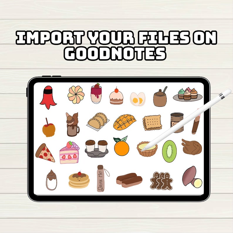 Food & Drink Digital Stickers: 200+ Pre-cropped Pngs (goodnotes) - Etsy