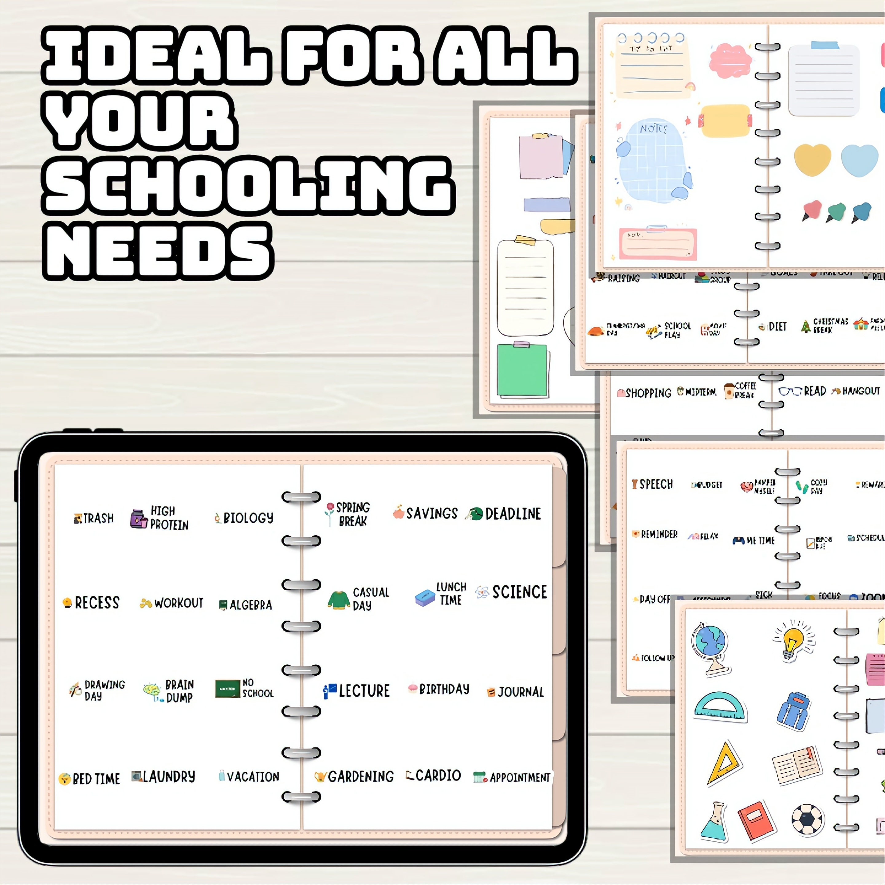 Student Digital Stickers 150 Stickers Goodnotes File - Etsy