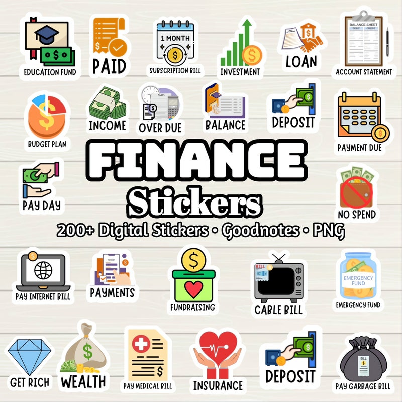 Finance Stickers - Etsy