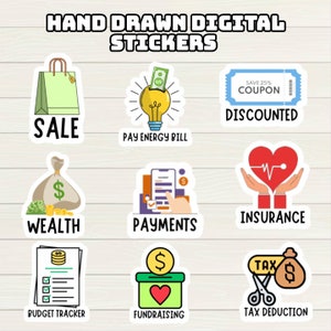 Financial Planner Stickers: 200+ Budgeting Stickers for Goodnotes ...