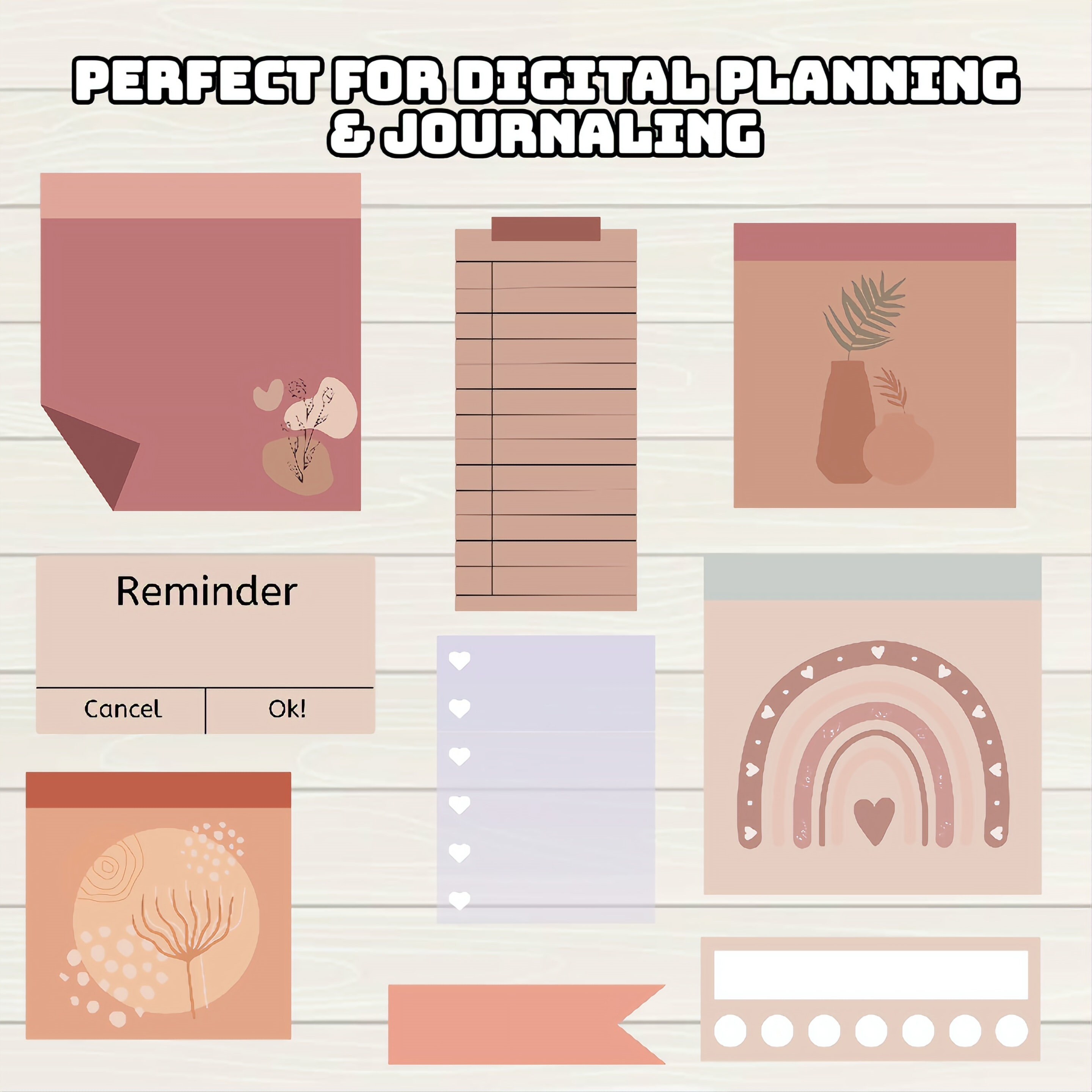Aesthetic Boho Digital Planner Digital Stickers 200 - Etsy