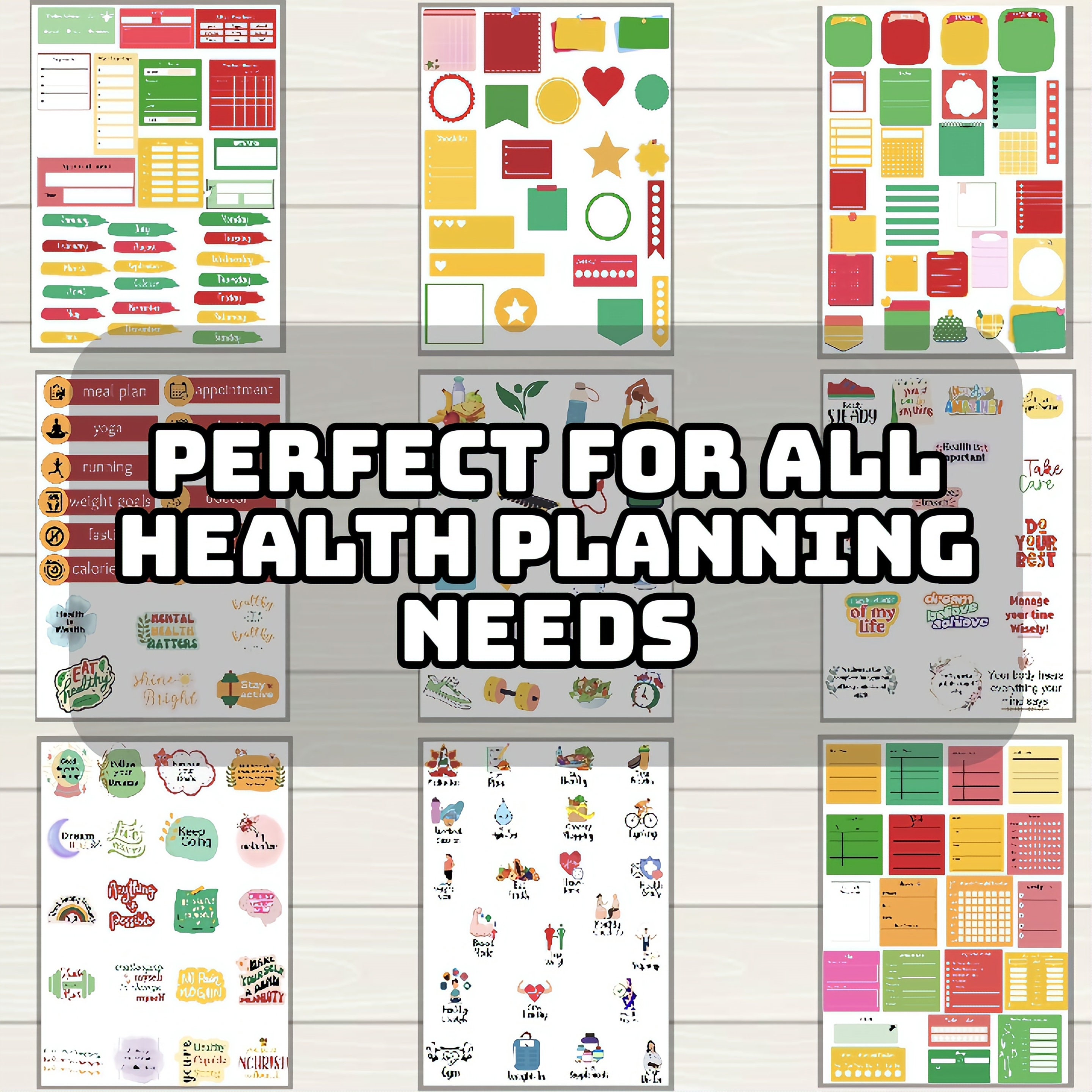 Diet Digital Stickers 200 Stickers, Goodnotes File, Pre-cropped ...