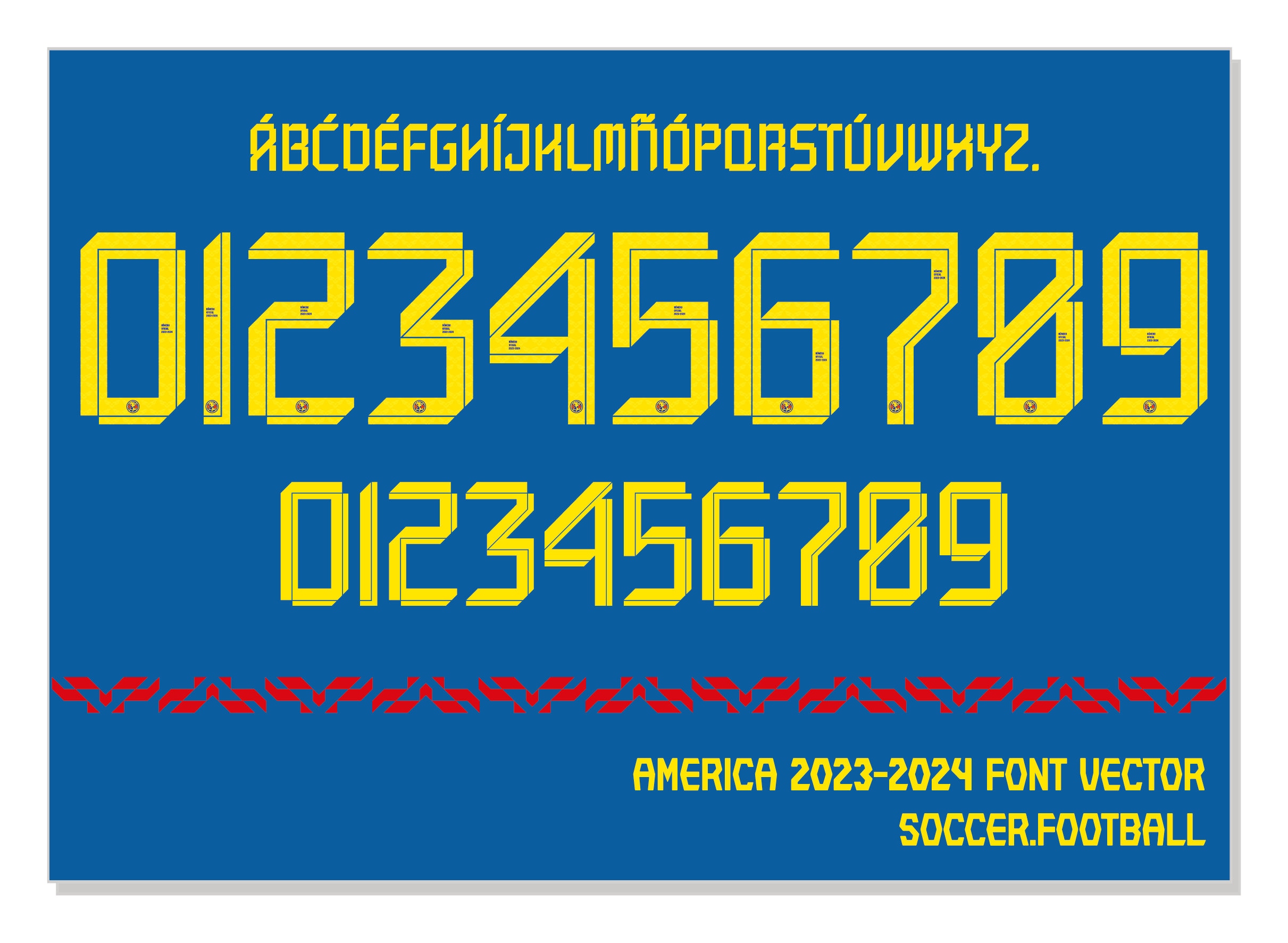 Font Vector Club América 2023/2024 Vers2 Font SVG AI Eps - Etsy México