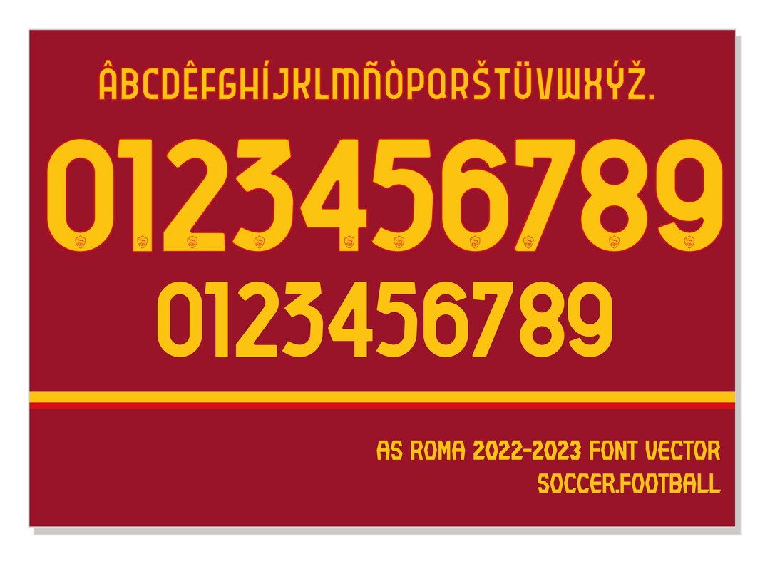 Font Vector as Roma 2022/2023 Font SVG, AI, Eps, Pdf, TTF / Cutting Kit ...