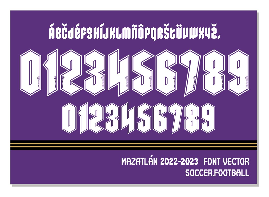 Font Vector Mazatlán 2022/2023 Font SVG, AI, Eps, Pdf, TTF / Cutting ...