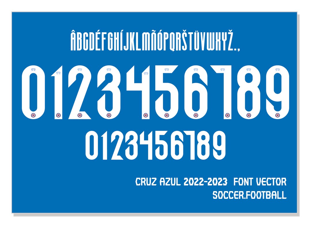 Font Vector Cruz Azul 2022/2023 Font SVG AI Eps Pdf TTF / - Etsy Ireland
