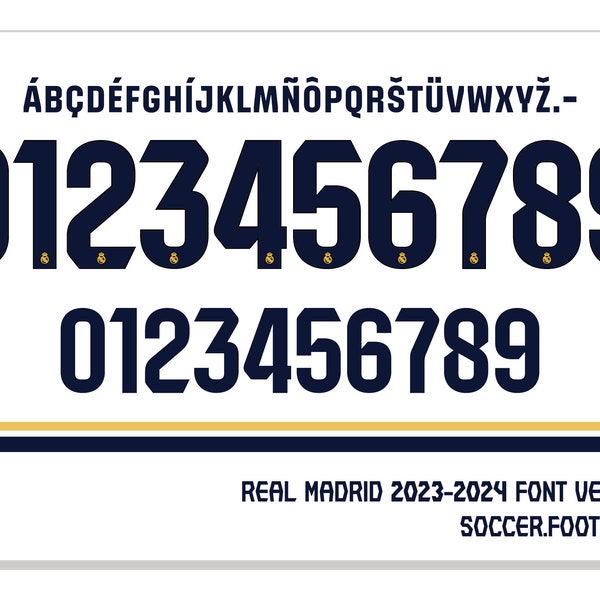 Real Madrid Shirt Font - Etsy