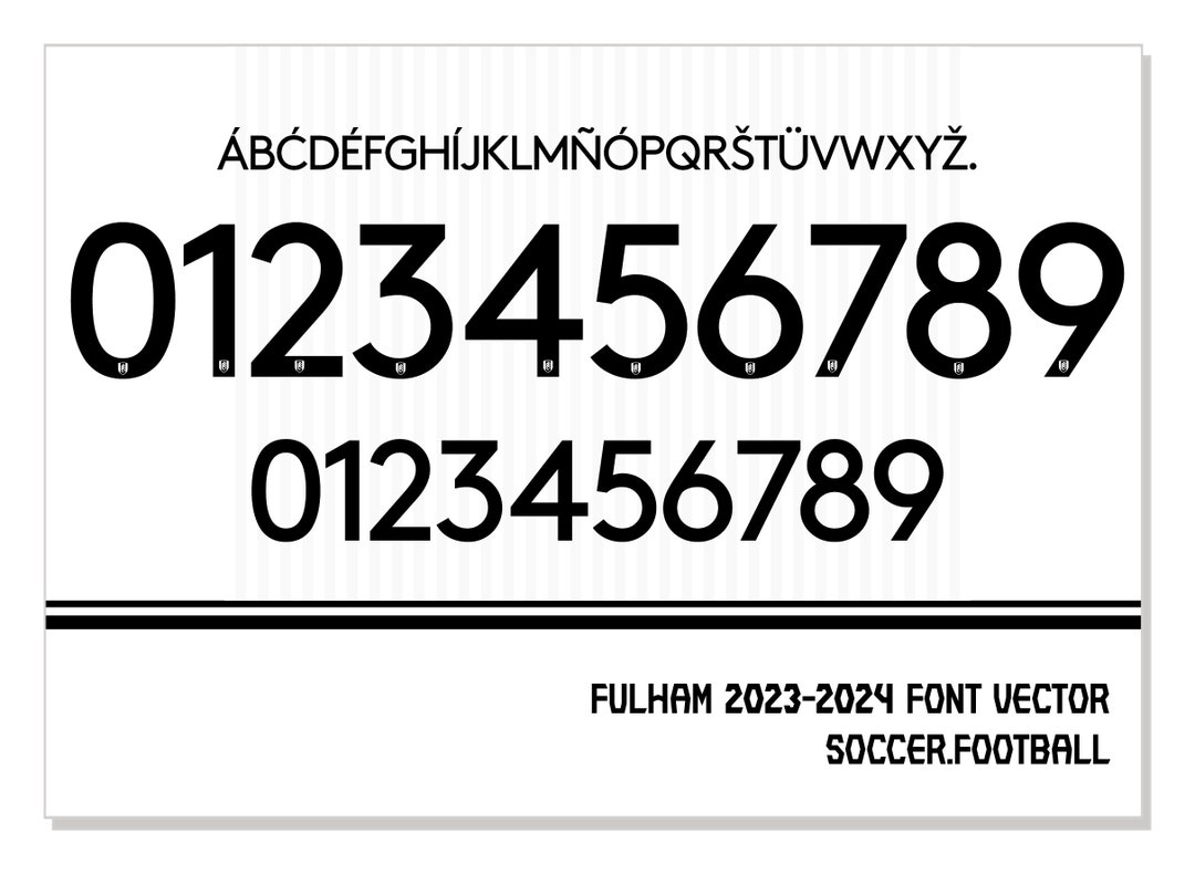 Font Vector Fulham 2023-2024 Font SVG, AI, Eps, Pdf, OTF / Cutting Kit ...