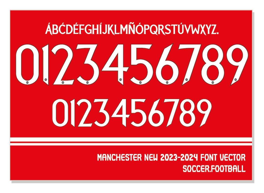 Font Vector Manchester New Font 2023/2024 Font SVG AI Eps - Etsy UK