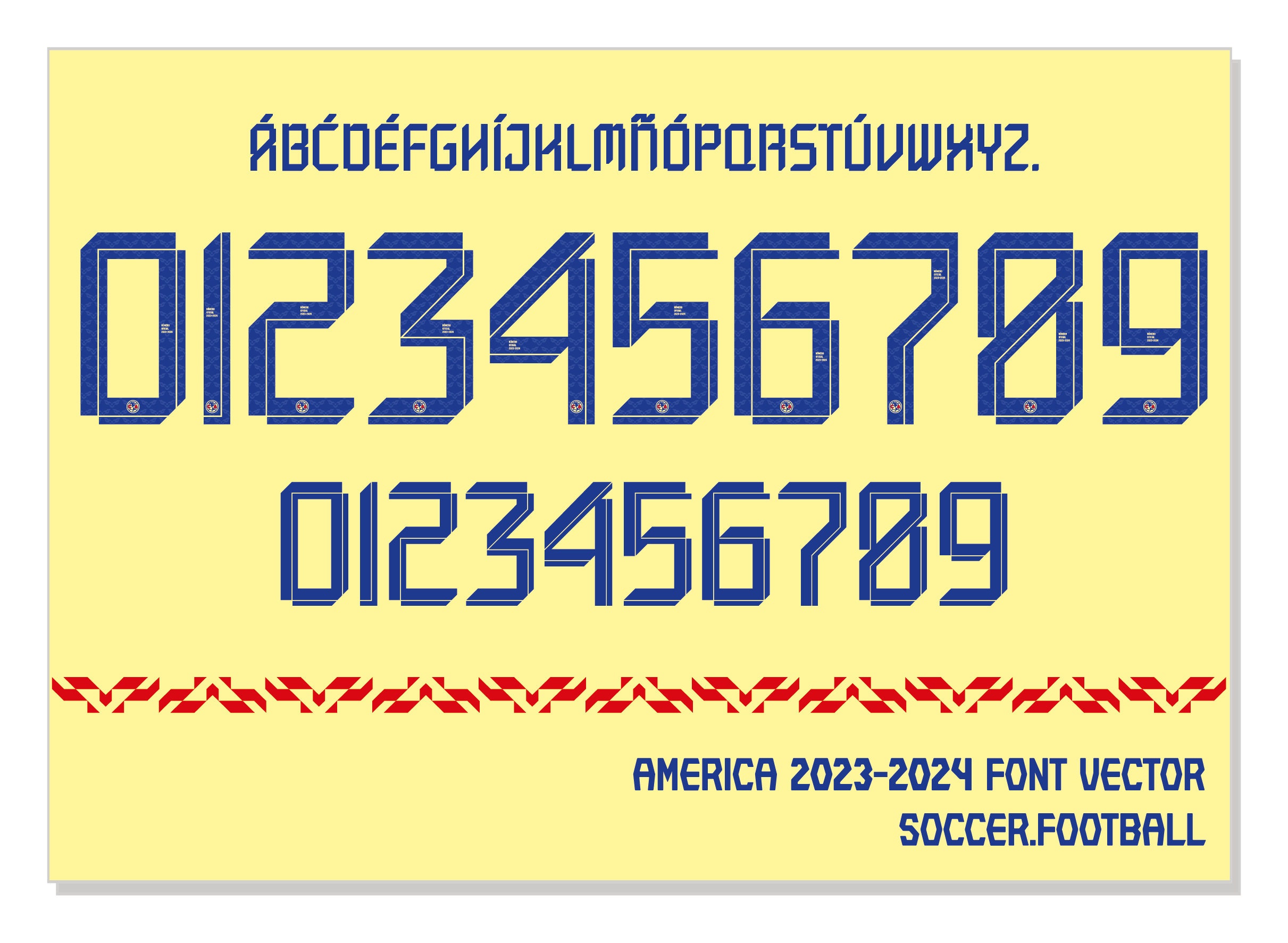 Font Vector Club América 2023/2024 Vers2 Font SVG AI Eps - Etsy México