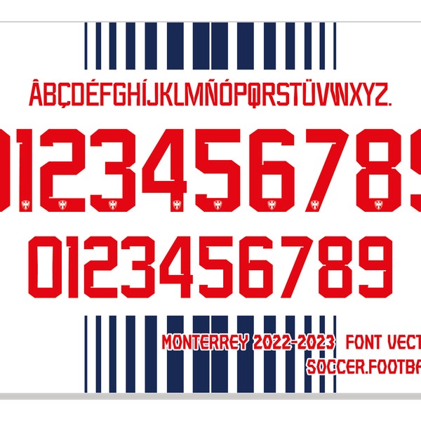 Font Rayados Monterrey Vector - Etsy