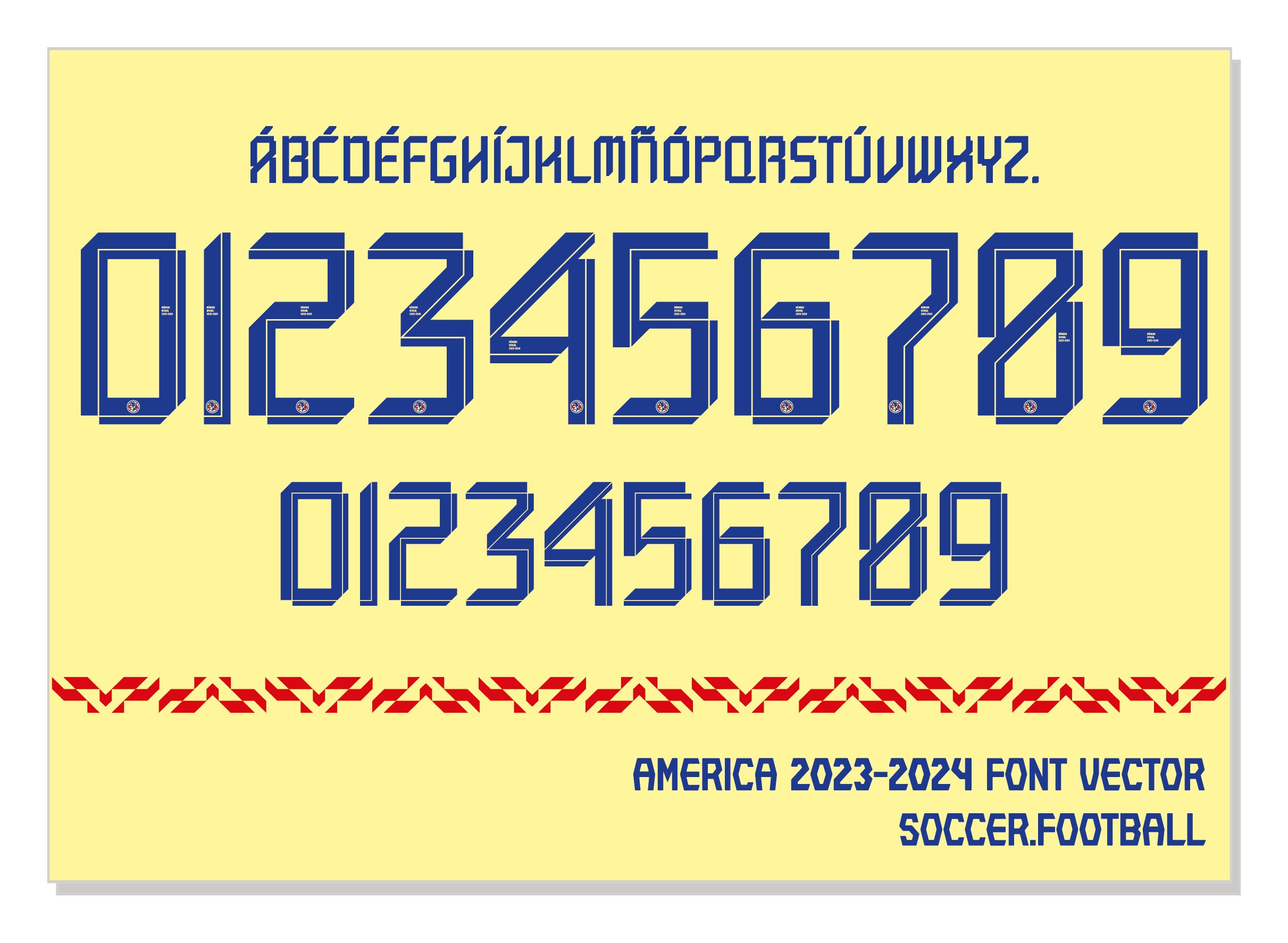 Font Vector Club América 2023/2024 Vers1 Font SVG AI Eps - Etsy