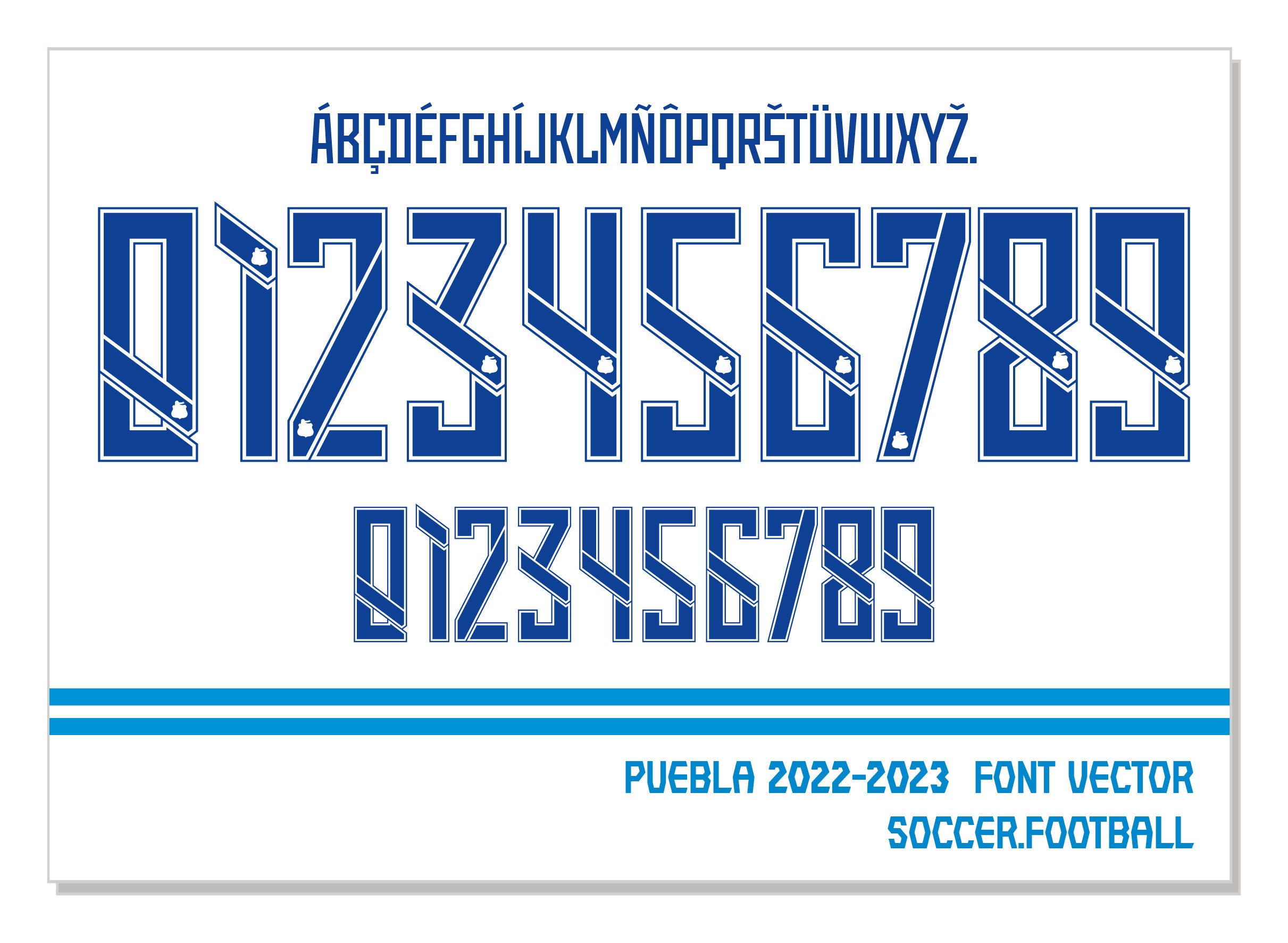 Font Vector Cruz Azul 2022/2023 Font SVG, AI, Eps, Pdf, TTF, 45% OFF