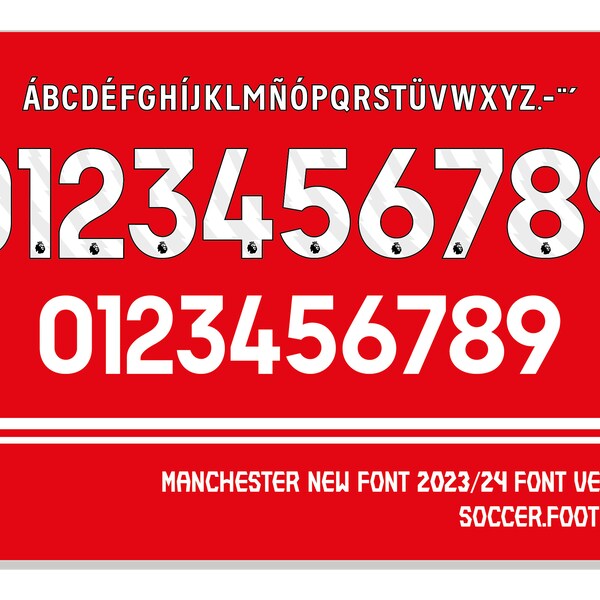Manchester United Fonts - Etsy