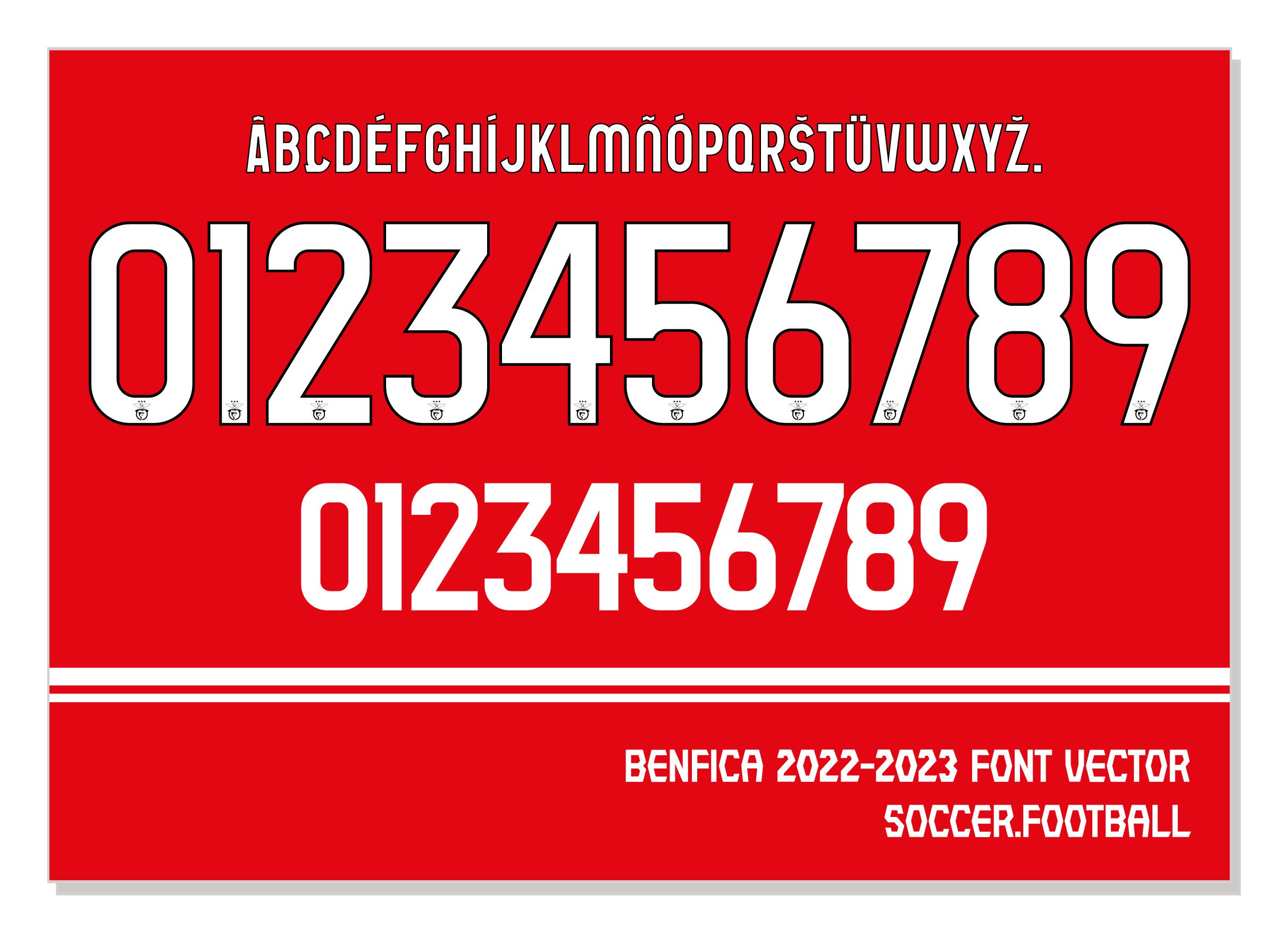 Font Vector Benfica 2022/2023 Font SVG AI Eps Pdf TTF / - Etsy Nederland
