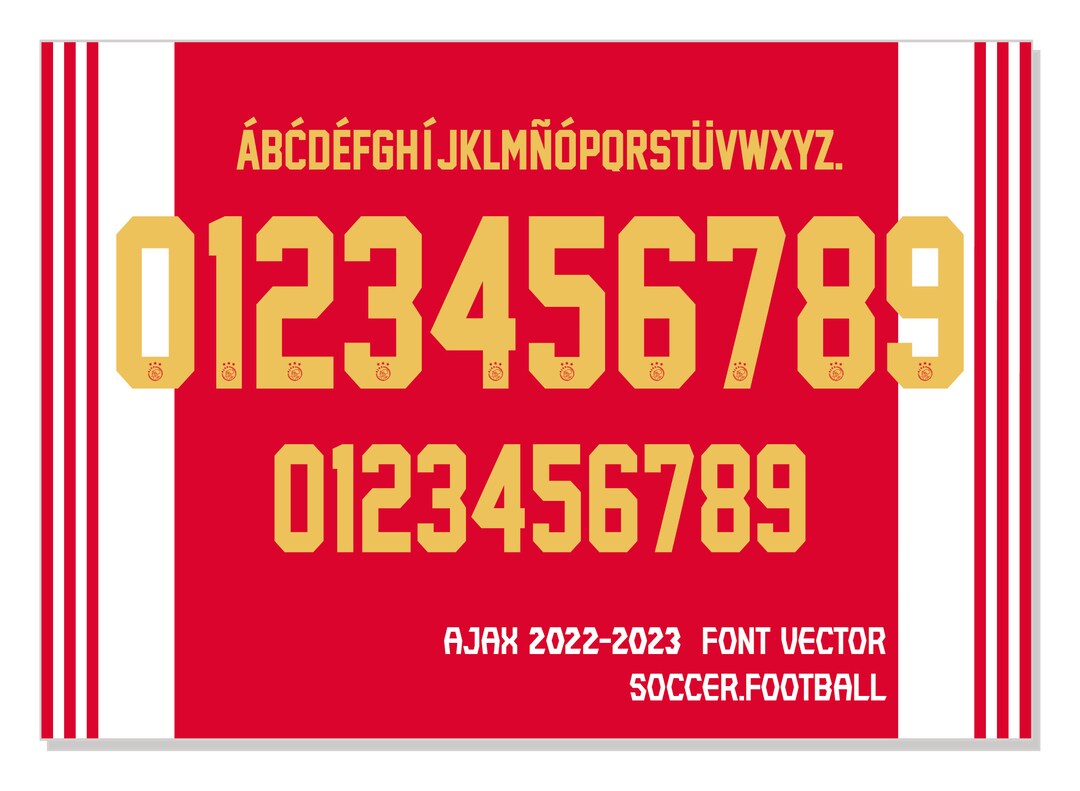 Font Vector Ajax 2022/2023 Font SVG AI Eps Pdf TTF / - Etsy Canada