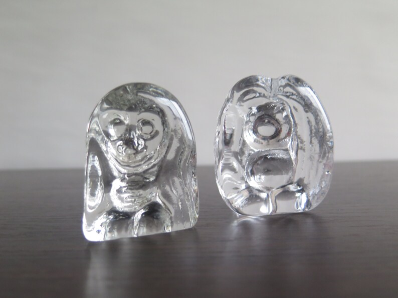 Clear Glass Troll Figurines Set of 2 Bergdala Trolls, Scandinavian ...