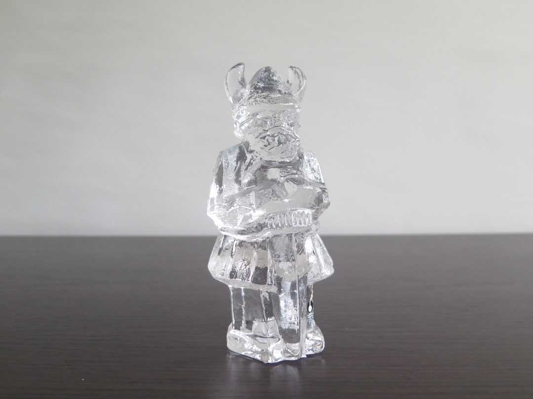 Glass Viking by Pukeberg Sweden, Paperweight Office Library Decor ...