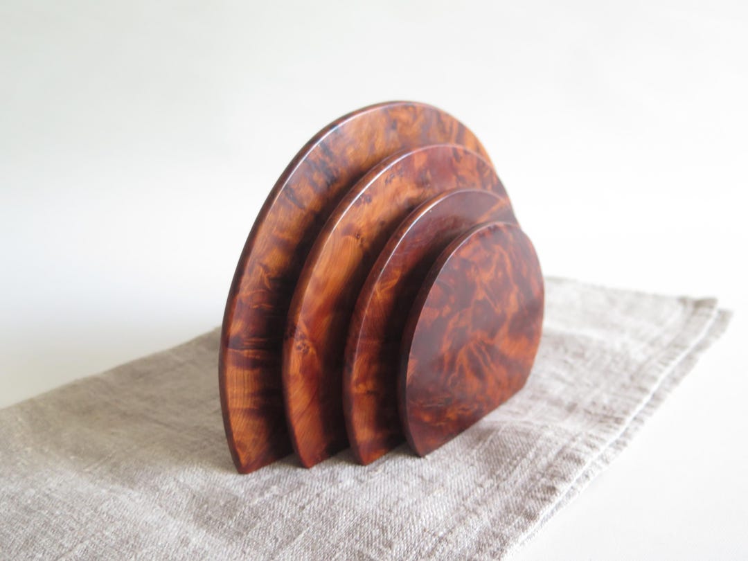 Wooden Letter Holder Retro Mail Organizer, Art Deco Style Vintage Desk ...