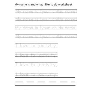Editable Name Tracing Worksheet – Preschool Handwriting Practice ...