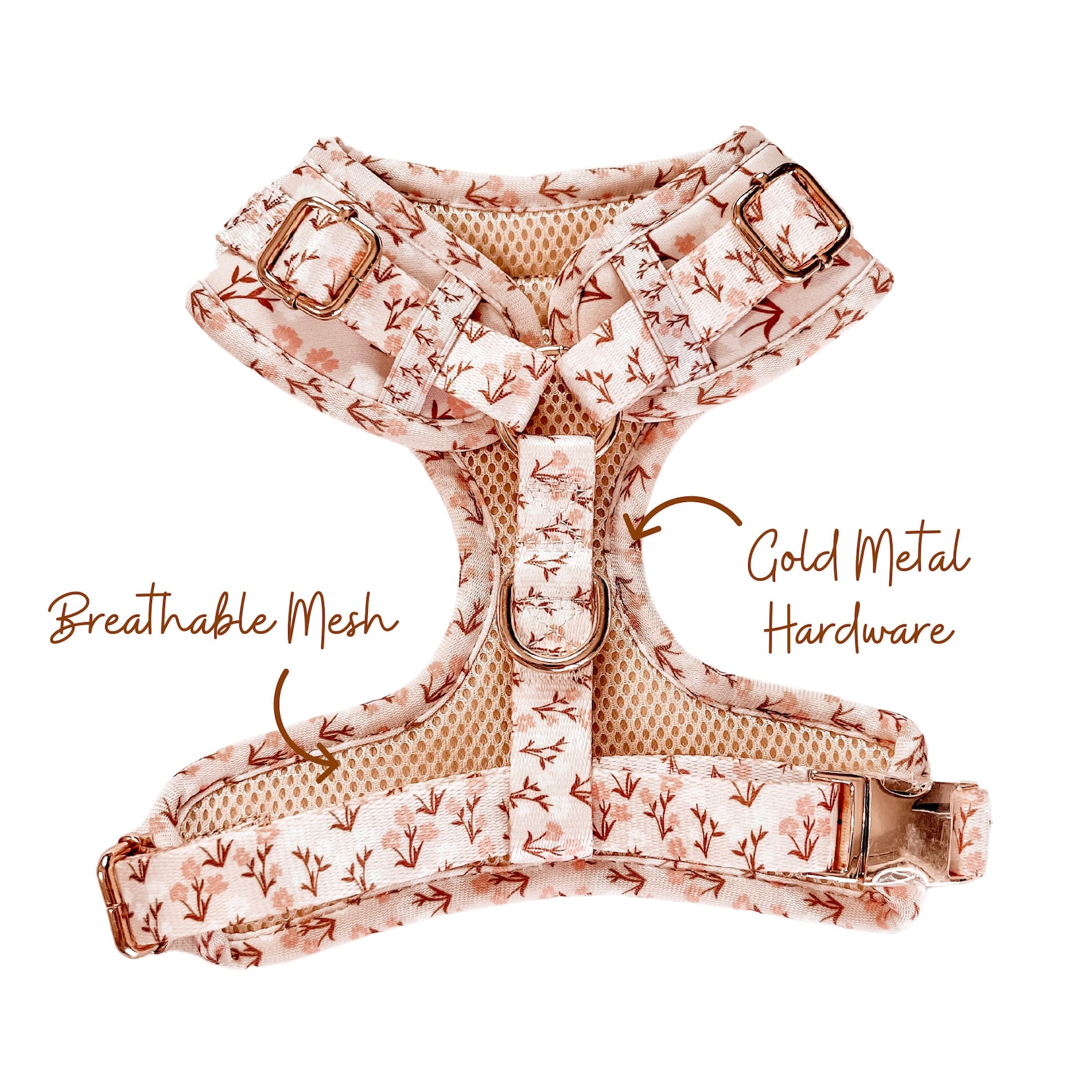 Boho Dainty Dog Harness, Cute Floral Dog Walk Set, Girl Dog Harness ...