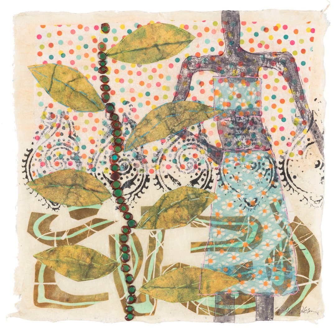 Original Collaged Artwork "embellished Figures 5" ~12x12" - Etsy