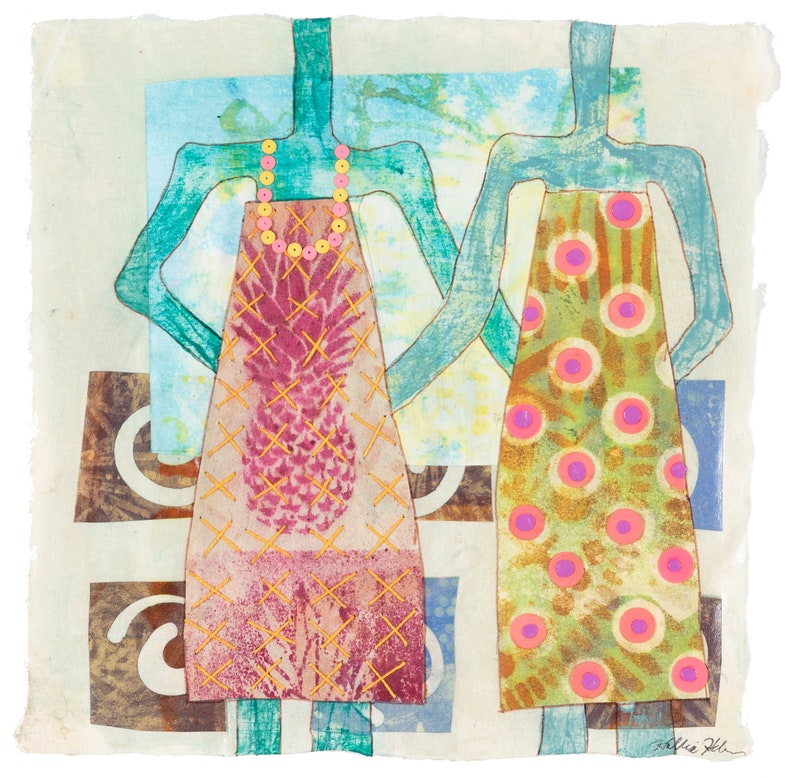 Original Collaged Artwork "embellished Figures 21" ~12x12" - Etsy